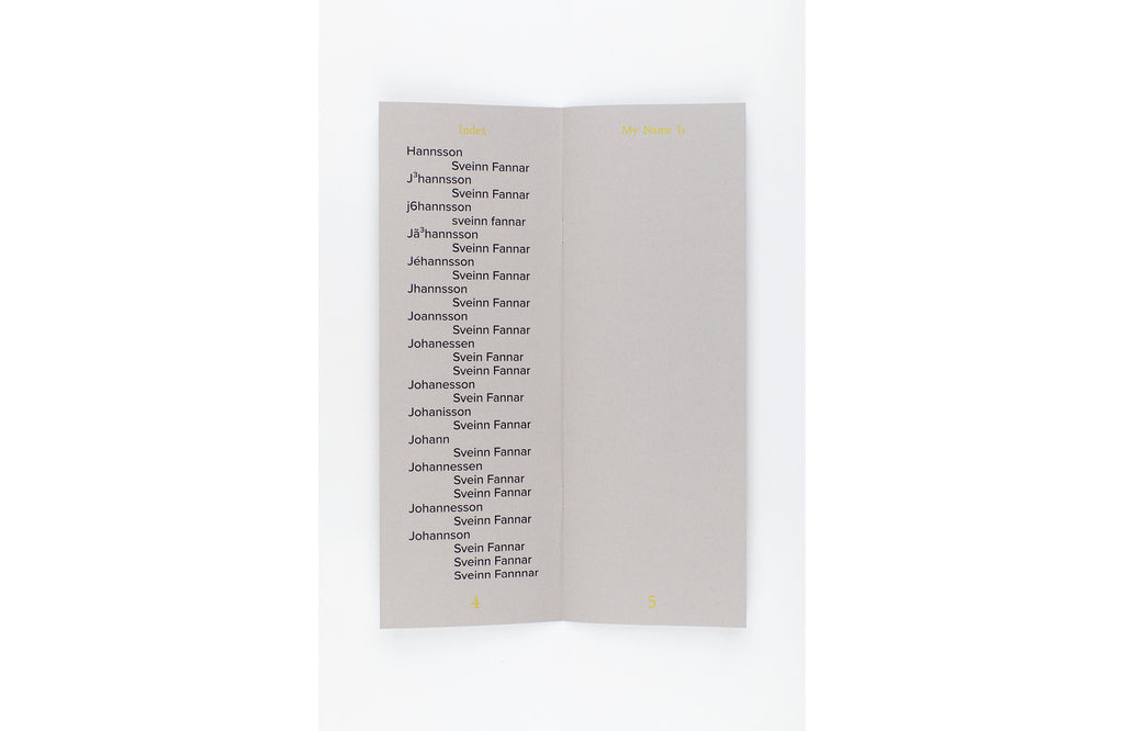 My Name Is, Sveinn Fannar Jóhannsson – The Library Project